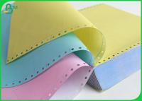 China Blue Yellow 55gsm Carbonless Copy Paper Reel CB CF CFB for sale