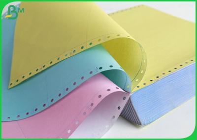 China Blue Yellow 55gsm Carbonless Copy Paper Reel CB CF CFB for sale