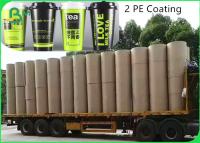 China 330 + 12 + 15 GSM 2PE Coating Cupstock Paper For Cold Beverages Cups for sale