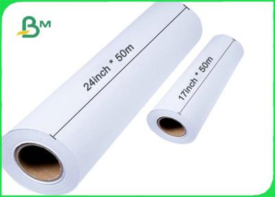China Uncoated 20lb CAD Engineering Bond Paper Roll 24″ x 150′ 2 Inch 3 Inch Core for sale