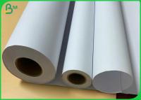 China Large Format Uncoated 28LB White CAD Plotter Paper 54'' x 300ft Roll for sale