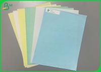 China 55gsm 787mm Width Blue Green Carbonless Paper For Making A5 Receipt Book for sale