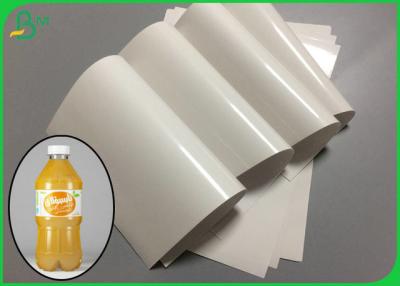 China White Mirror Coated 1 Side 80gsm 90gsm Chrome Coated Paper To Juice bottles Label for sale