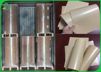China 100% Waterproof 50gr 60gr 70gr PE Coated Brown Kraft Paper For Food Packaging for sale