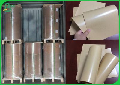 China 100% Waterproof 50gr 60gr 70gr PE Coated Brown Kraft Paper For Food Packaging for sale