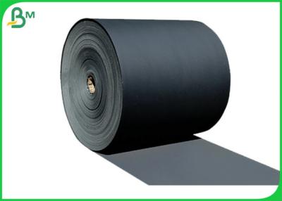 China Customize Size Virgin Wood Pulp 300GSM 350GSM Black Kraft Paper Roll For Rigid Box for sale