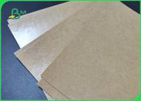 China 270gsm + 15g PE Coated Brown Kraft Paper For Food Tray 950mm Water Resistant for sale