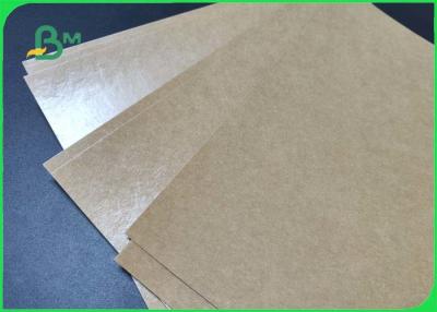 China 270gsm + 15g PE Coated Brown Kraft Paper For Food Tray 950mm Water Resistant for sale