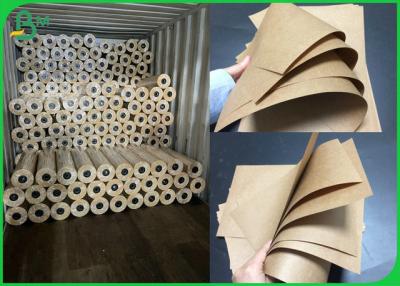 China 1100mm 80gsm US FDA approval material Brown Kraft Paper Jumbol Roll For Food Wrapping for sale