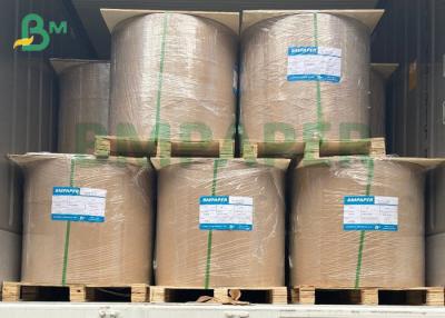 China High Strength 80gsm 90gsm Dark Brown Extensible Sack Kraft Paper Roll for sale