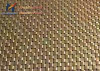 China Flat Single Crimped Wire Mesh Decorative Grille Antique Brass Bookcases for sale