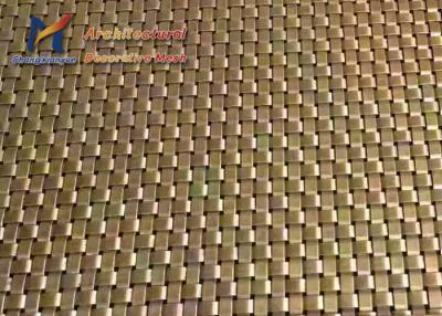 China Flat Single Crimped Wire Mesh Decorative Grille Antique Brass Bookcases for sale