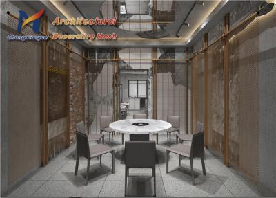 China Decorative Partition Cascade Coil Metal Drapery Wall Covering Hot Pot Restaurant 1.2mm for sale