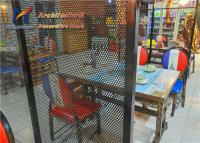 China Hexagonal Punched Perforated Stainless Mesh Restaurant Partitions Black Paint for sale