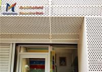 China Round Punched Perforated Metal Mesh Image Storefront Design White Paint for sale