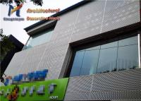 China Round Punched Perforated Metal Mesh Image Storefront Design White Paint for sale