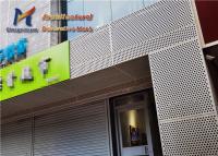 China Round Punched Perforated Metal Mesh Image Storefront Design White Paint for sale