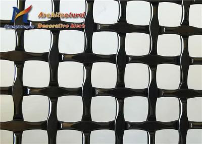 China Black 8m Length Architectural Woven Wire Mesh Dividers Decorative Stairway Panel Infill for sale