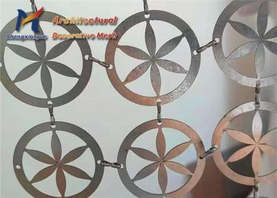 China Special Flower Pattern Design Metal Mesh Curtain For Partitions for sale