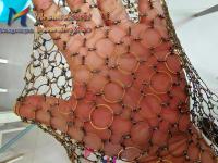 China Colorful Ss201 Ring Mesh Curtain Mixed Large And Small Circle Decorative Dividers for sale