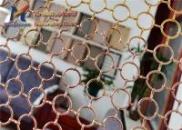 China Hotel Room Rose Gold Ring Mesh Fabric 12mm Stainless Steel 316 for sale