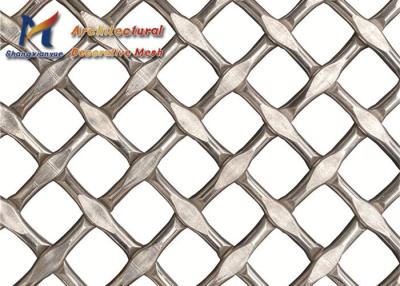 China Grey Architectural Woven Wire Mesh 12mm Crimped Stainless Steel Square Mesh for sale