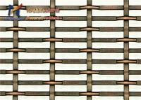 China Antique Brass Architectural Woven Wire Mesh 17.5mm SS304 Stainless Steel Screen Mesh for sale