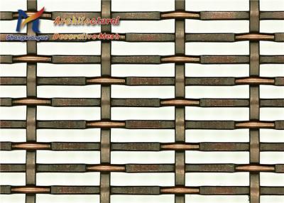 China Antique Brass Architectural Woven Wire Mesh 17.5mm SS304 Stainless Steel Screen Mesh for sale