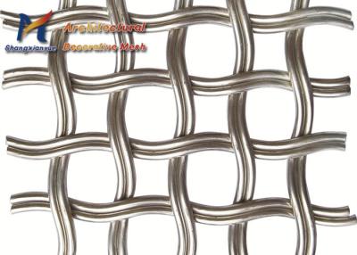 China Hotels Architectural Woven Wire Mesh Twist Crimped 9 Gauge for sale