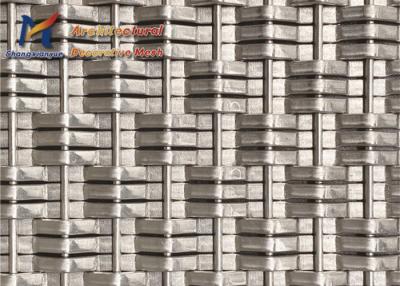 China 1.6mm Opaque Facade Crimped Woven Wire Mesh 10mm 304 Stainless Steel for sale