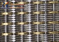 China Antique Brass Opaque Wire Facade Mesh Electrolytic Polishing 6.7mm for sale