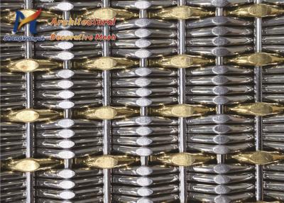China Antique Brass Opaque Wire Facade Mesh Electrolytic Polishing 6.7mm for sale