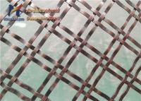 China SS304 1x2mm Double Crimped Wire Mesh Titanium Coated Partition for sale
