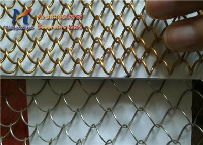 China Lobby Ceiling Coil Drapery Mesh 2.0mm 4mm Stainless Steel Chain Mesh for sale