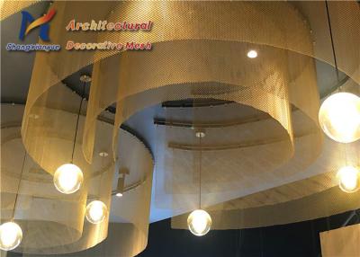 China Restaurant Coil Drapery Mesh 6mm 1.0mm Aluminum Wire Mesh Panels for sale