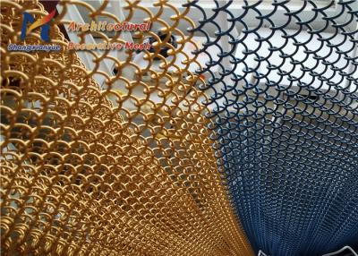 China Hotel Lobby Coil Drapery Mesh 10m Decorative Metal Mesh Panels for sale