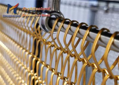 China Restaurant Cladding Spiral Wire Mesh 15mm 316 Stainless Steel for sale