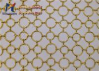 China Electroplating Ring Mesh Curtain 1.2mm 10mm Rose Gold Wire Mesh for sale