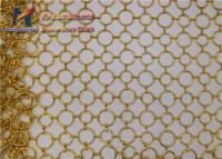 China Electroplating Ring Mesh Curtain 1.2mm 10mm Rose Gold Wire Mesh for sale