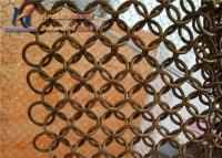 China Coffee Shop Ring Mesh Curtain 10mm 1.2mm 316 Stainless Steel Mesh Screen for sale