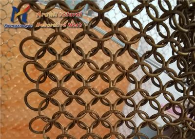 China Coffee Shop Ring Mesh Curtain 10mm 1.2mm 316 Stainless Steel Mesh Screen for sale