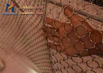 China Black Chain Link Screen Mesh 1.5mm 10mm Architectural Stainless Steel Mesh for sale
