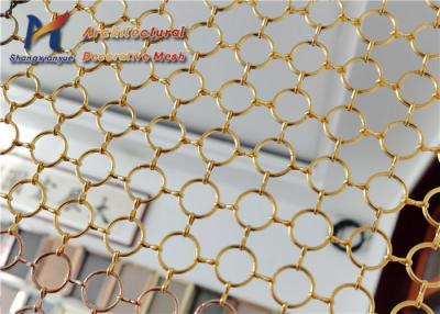 China Hotels Drapery Ring Mesh Curtain 2.0mm Mild Steel Mesh Sheet for sale