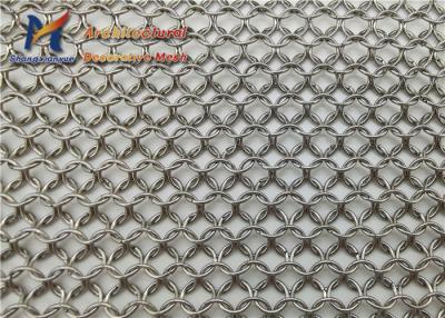 China Facade Ceiling Wire Mesh Partition Panels 0.8mm 10mm Round Hole for sale