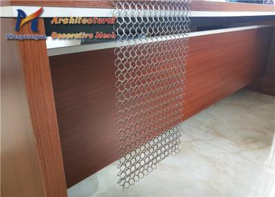 China Theatre Lobby Ring Mesh Curtain 2.0mm 30mm Decorative Metal Mesh Screen for sale