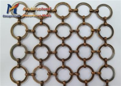 China Restaurant Oblate Ring Mesh Curtain 1.0mm 10mm Wire Mesh for sale