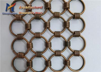 China Gold Chain Link Wire Mesh Partition Panels 2.0mm SS316L for sale