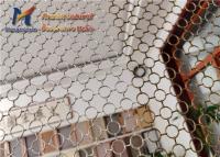 China 1.5mm 15mm Ring Mesh Fabric Hotel Decorative Metal Mesh Panels for sale