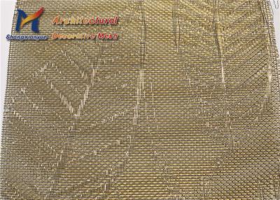 China Tempered Laminated Glass Fabric Indoor Dividers 0.6mm Aluminum Wire Mesh Panels for sale