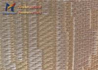 China Plain Weave Glass Wire Mesh Dividers 3m Decorative Copper for sale